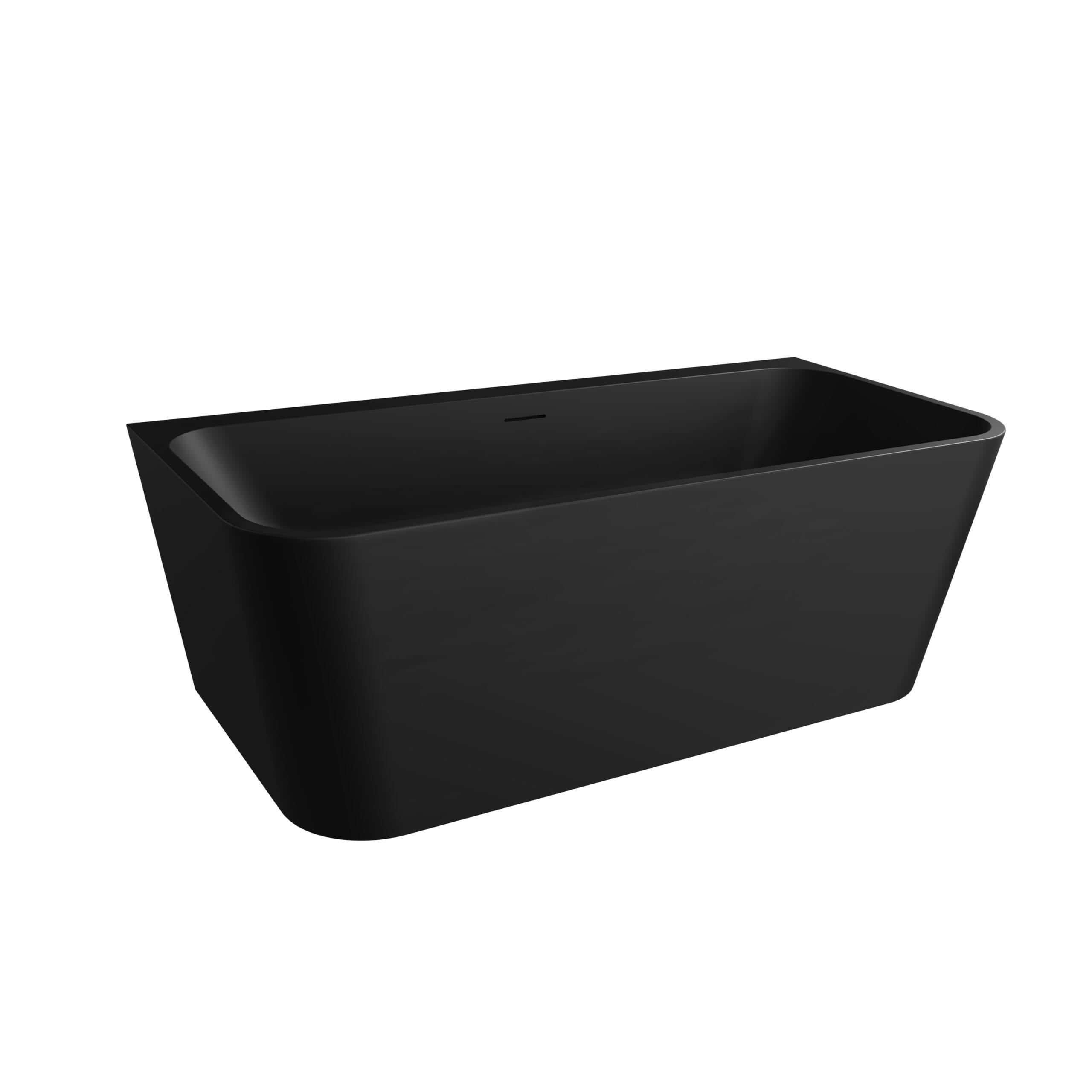 Badekar DYBE RETT 160 Sort matt - BAD OG HYTTE